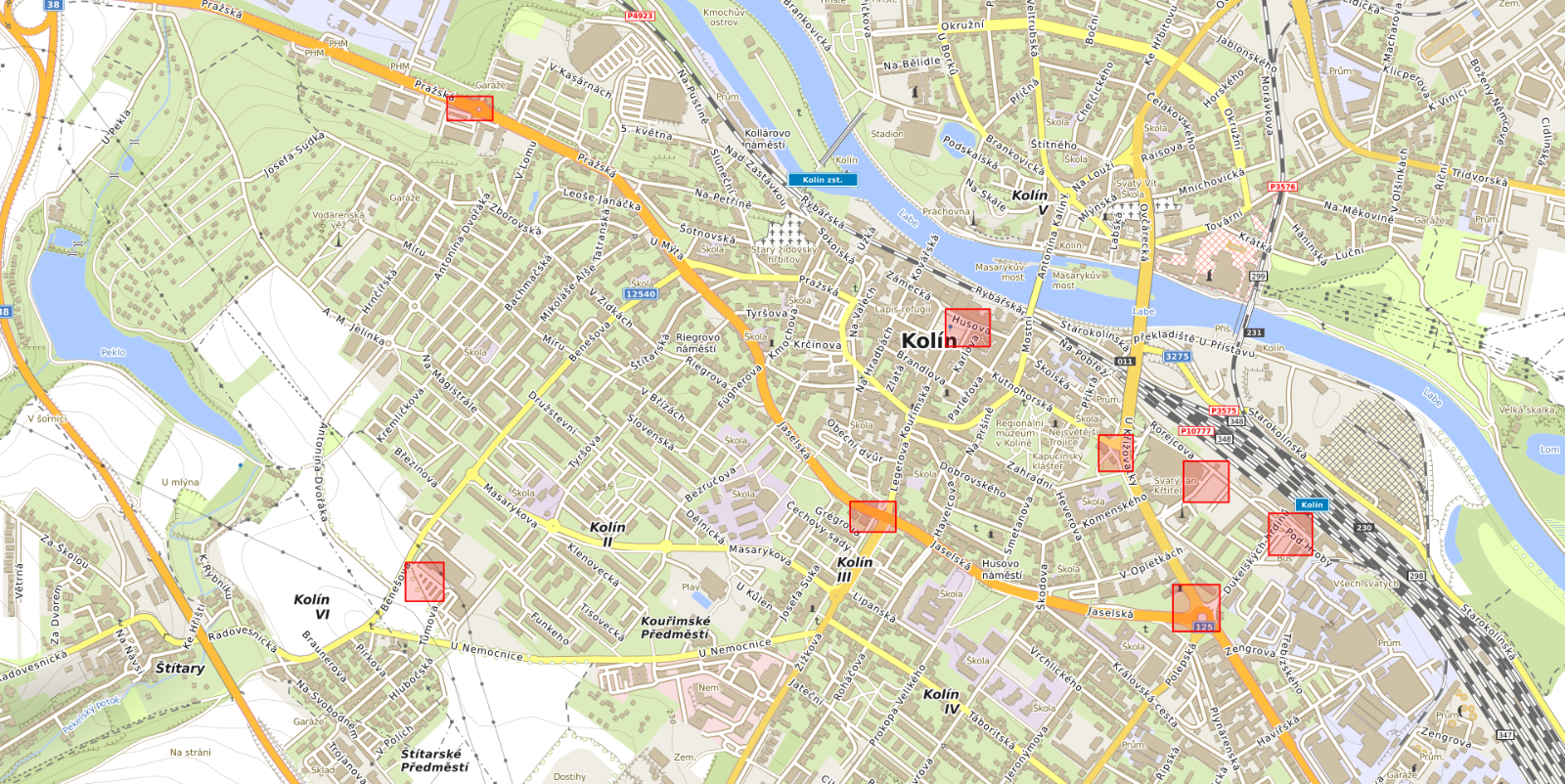 Mapy kriminality - Kolín