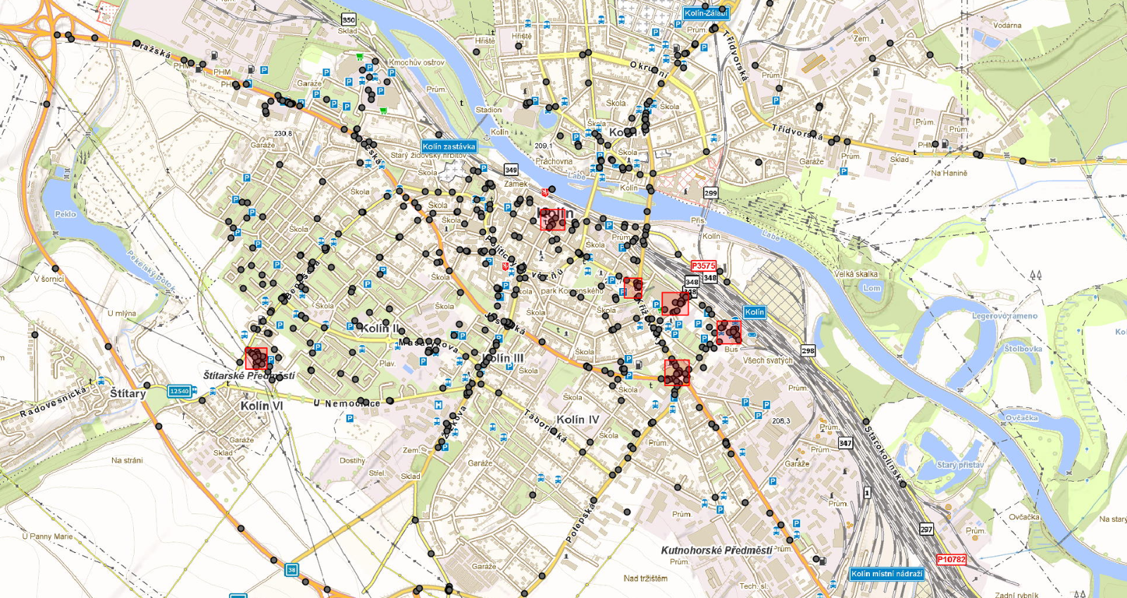 Mapy kriminality - Kolín
